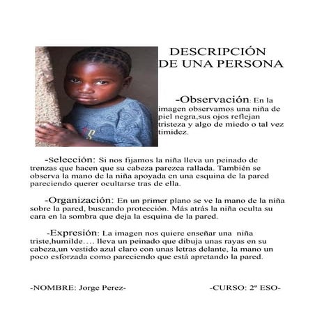 Descripción De Una Persona