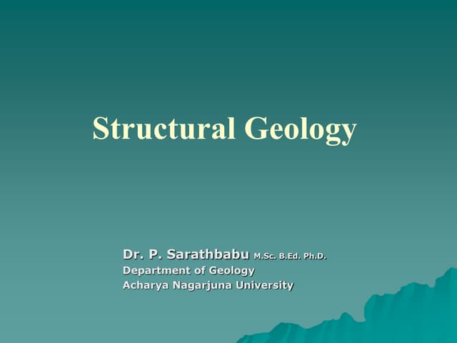 Fold, its element, classification & Mechanism | PDF