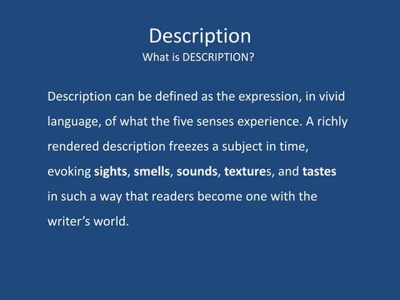 Descriptive Essay Writing | PPT