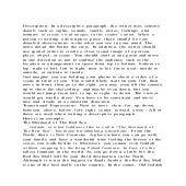 Description In a descriptive paragraph, the writer uses sensory d | PDF