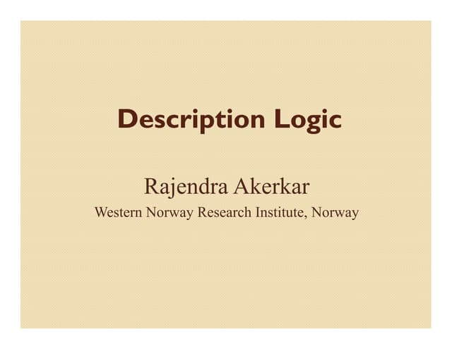 Description logic | DOCX