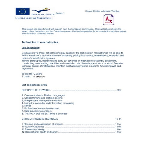 Description mechatronics | PDF