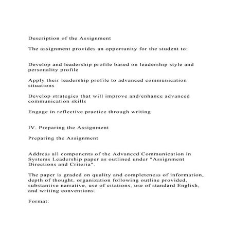 Description of the AssignmentThe assignment provides an oppo.docx