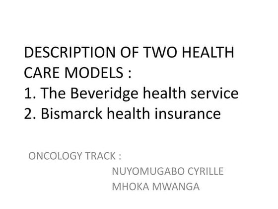 Health system models | PPTX