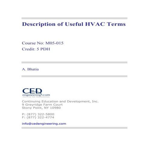 Description of useful hvac terms | PDF