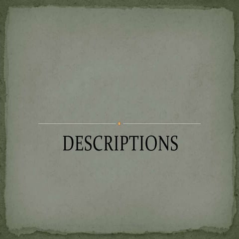 Descriptions | PPTX