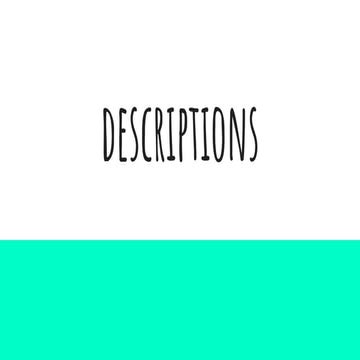 DESCRIPTIONS | PPT