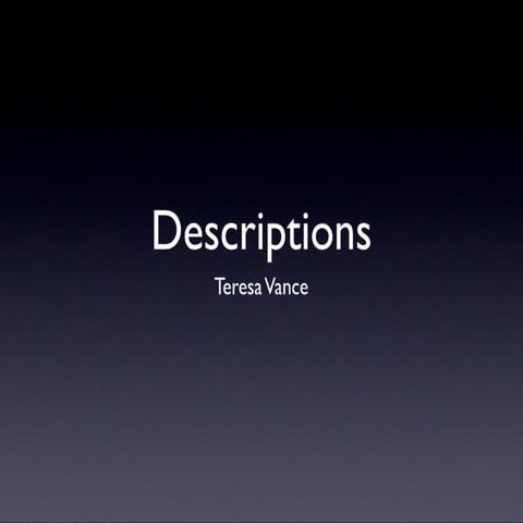 Descriptions keynote | PPT