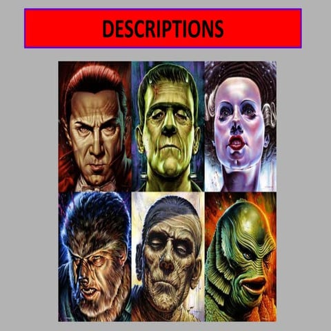 Descriptions monsters | PPTX