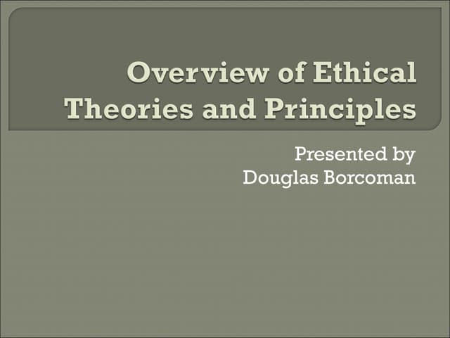 The four ethical principles | PPTX