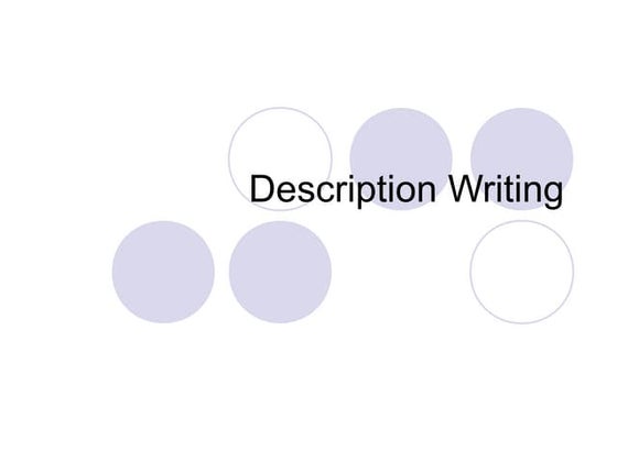 Descriptive text (structure and examples) | PPT