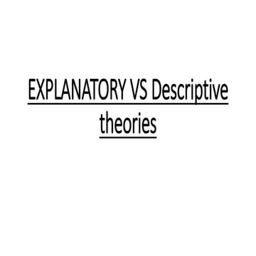 Descriptive and explanatory theories of language. | PPTX