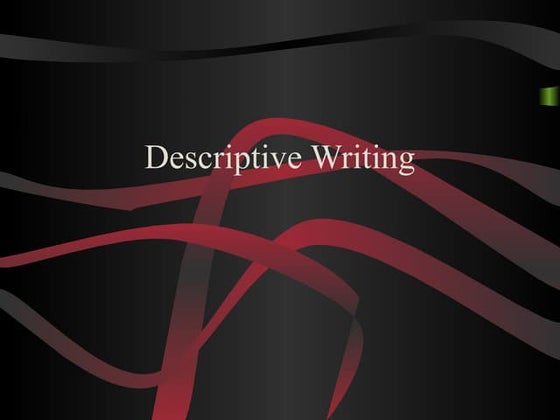 Reading and writing descriptive text | PPTX