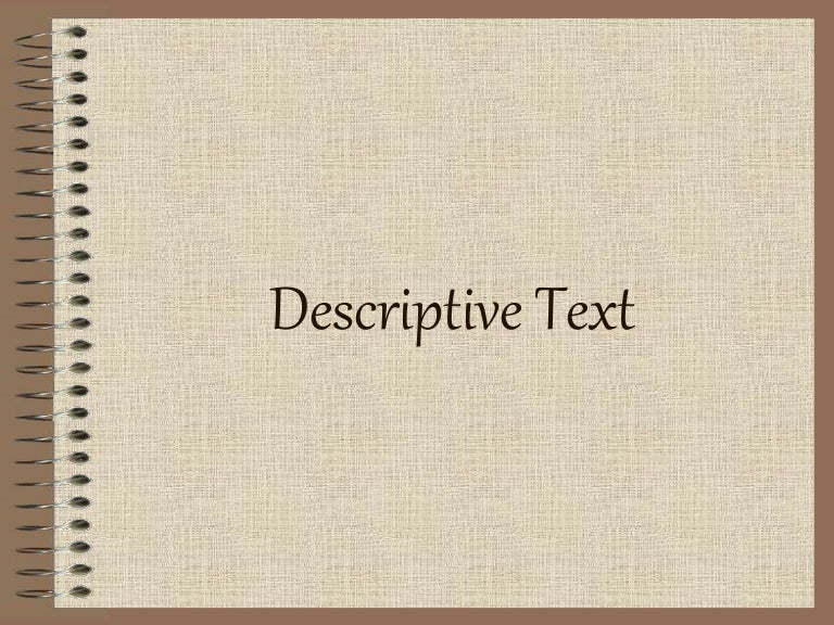 Descriptive Text
