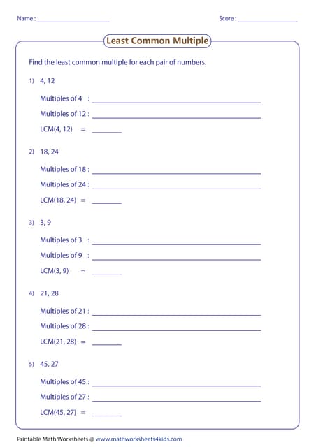 Least common multiple | PPTX
