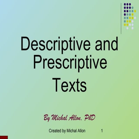 Descriptive and prescriptive_texts | PPT