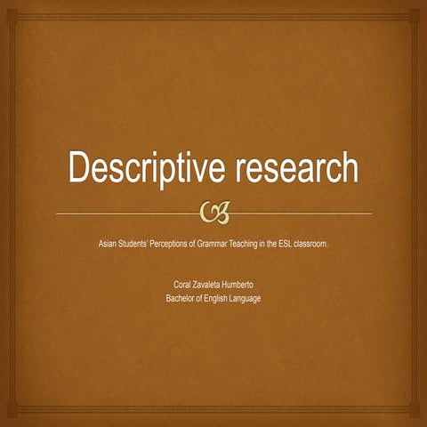 Descriptive and qualitative research analysis | PPTX | Education