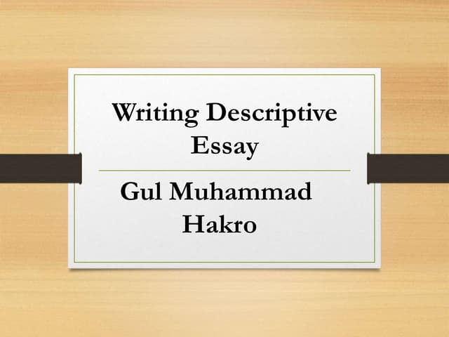 Year 7 Week 1 - Descriptive writing.pptx