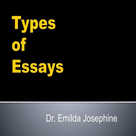Types of Essays | PPT