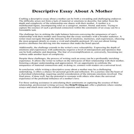 Mother Daughter Relationship Essay.pdfMother Daughter Relationship ...