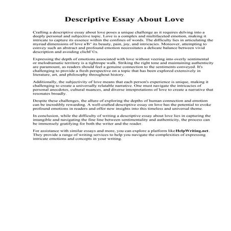 Descriptive Essay About Love.pdf