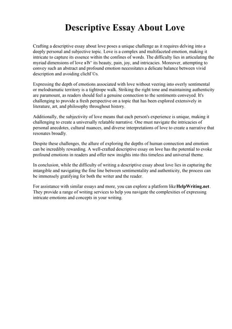 True Love Essay.pdf | Family and Relationships