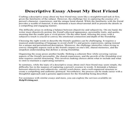 Descriptive Essay About My Best Friend.pdf