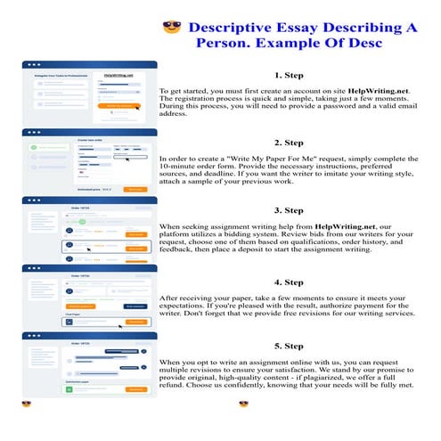Descriptive Essay Describing A Person. Example Of Desc | PDF