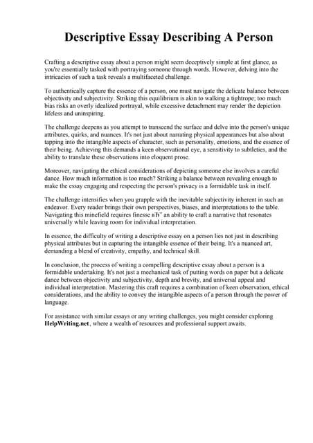 Sample Of Descriptive Essay About A Person.pdf