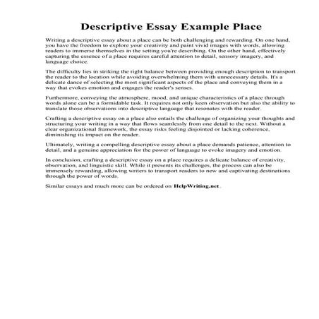 Descriptive Essay Example Place.pdf