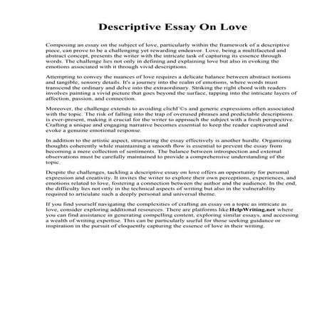Descriptive Essay On Love.pdf