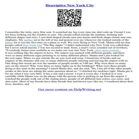 Essays About New York City | PDF