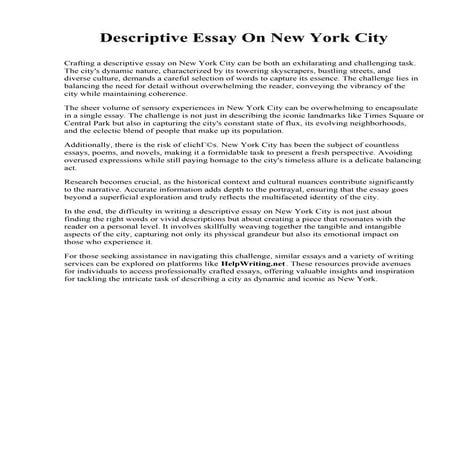 Descriptive Essay On New York City.pdf