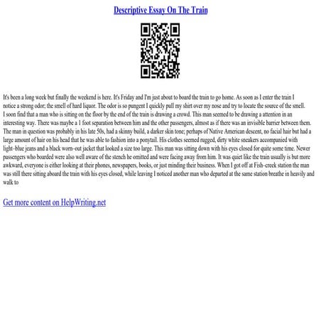 Essay On Metro Train | PDF