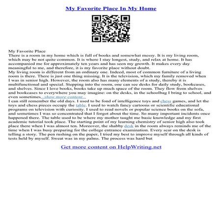 Descriptive Essay Place | PDF