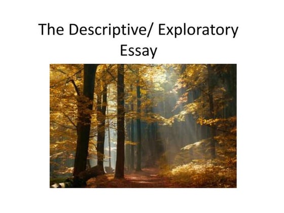 Introduction to descriptive writing | PPSX