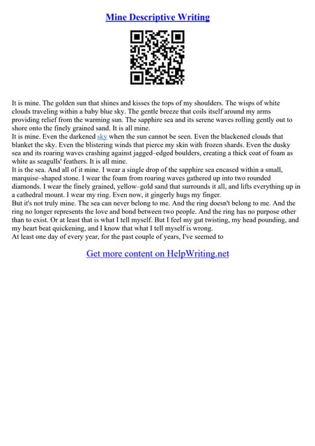 Descriptive Essays Ideas | PDF