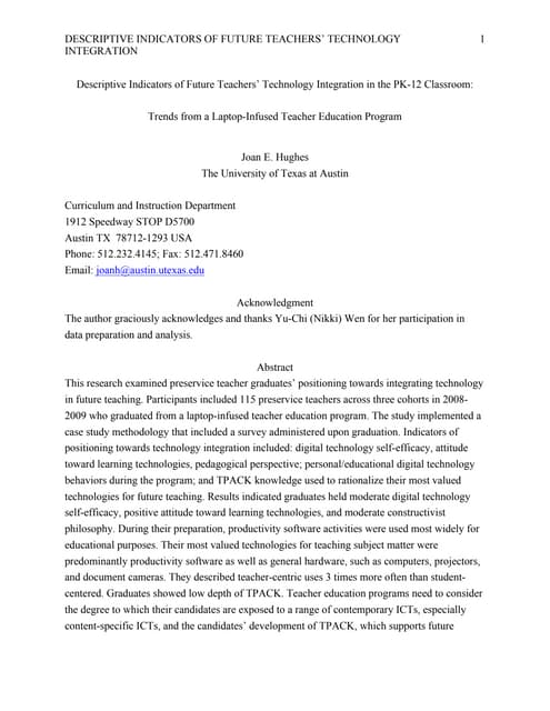 Technology Integration: The RAT – Replacement, Amplification, and ...