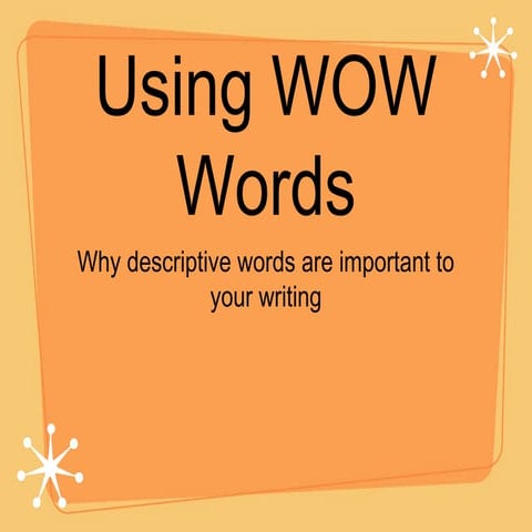 Descriptive Writing | PPT