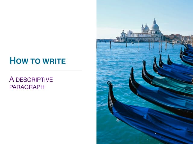 Descriptive writing ppt | PPTX