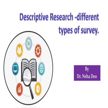 Descriptive research-Different types of survey by Dr. Neha Deo | PPT