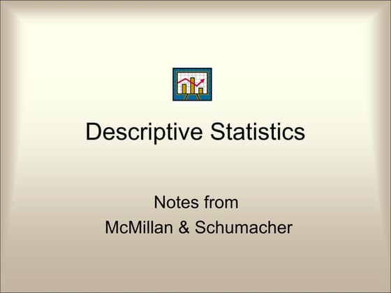 Descriptive statistics ppt | PPT