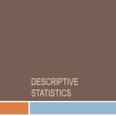 Descriptive statistics | PPT