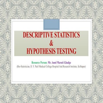 Descriptive Statistics & Testing of Hypothesis.pdf