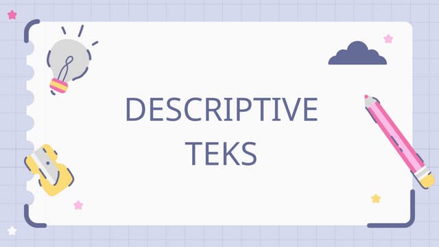 materi Descriptive Text ppt download for free | PPTX