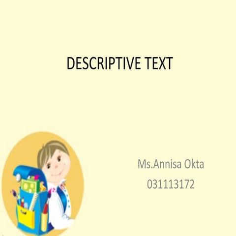 Descriptive text | PPT