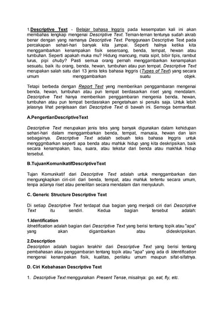 Descriptive Text | PPTX