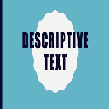 Descriptive text | PPT