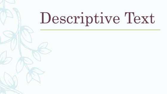 Descriptive text | PPT