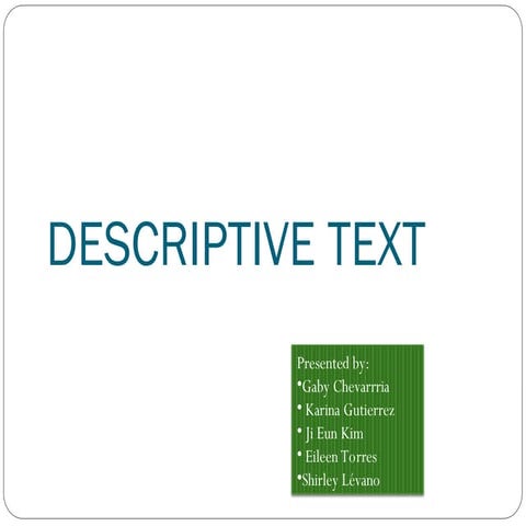 Material Descriptive text for grade 7th.ppt